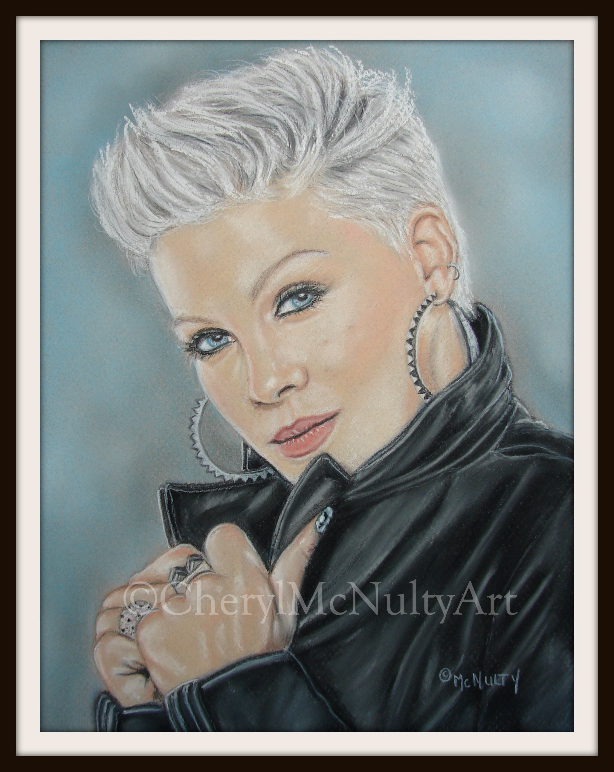 Pink the Singer Print of Original Pastel Portrait Painting - Etsy