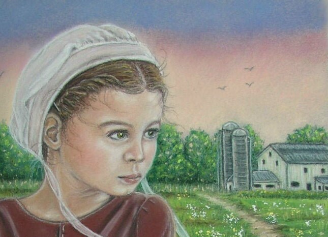 Amish Print of Pastel Painting at Day's End - Etsy