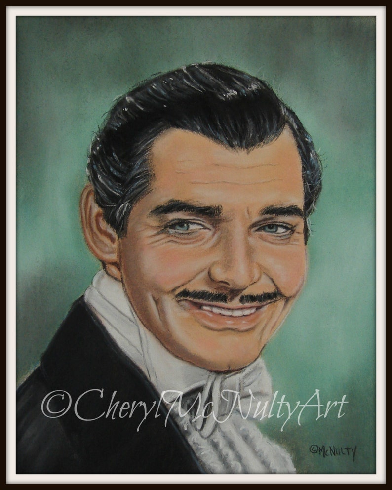 Rhett Butler Clark Gable Gone With The Wind Print of Pastel - Etsy España