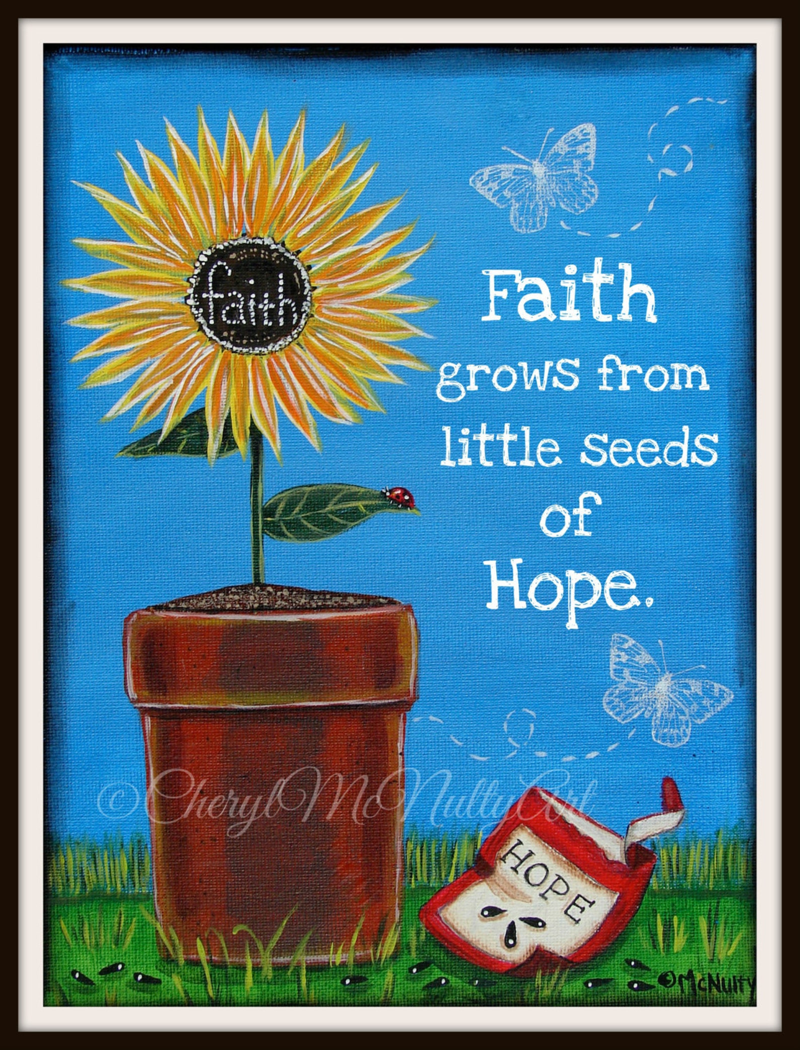 Little Seeds of Hope Print of Acrylic Painting Inspirational - Etsy