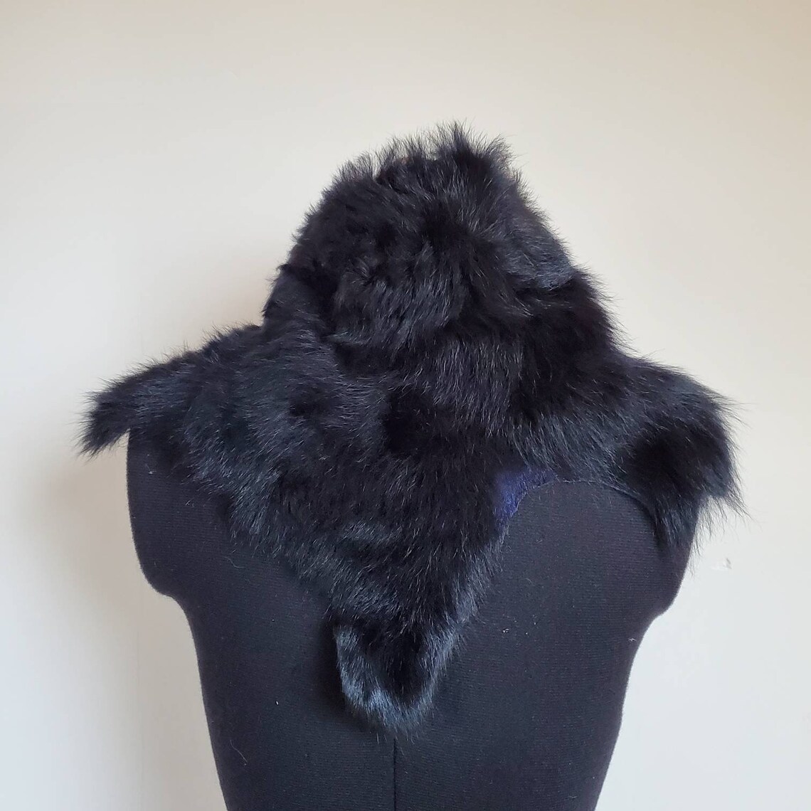 Toscana Fur Shrug Scarf Tippet Lambskin Shearling Midnight Blue Black ...