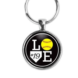 Softball Key Chain, Personalized, Gift, Softball Mom, Softball Lover ...