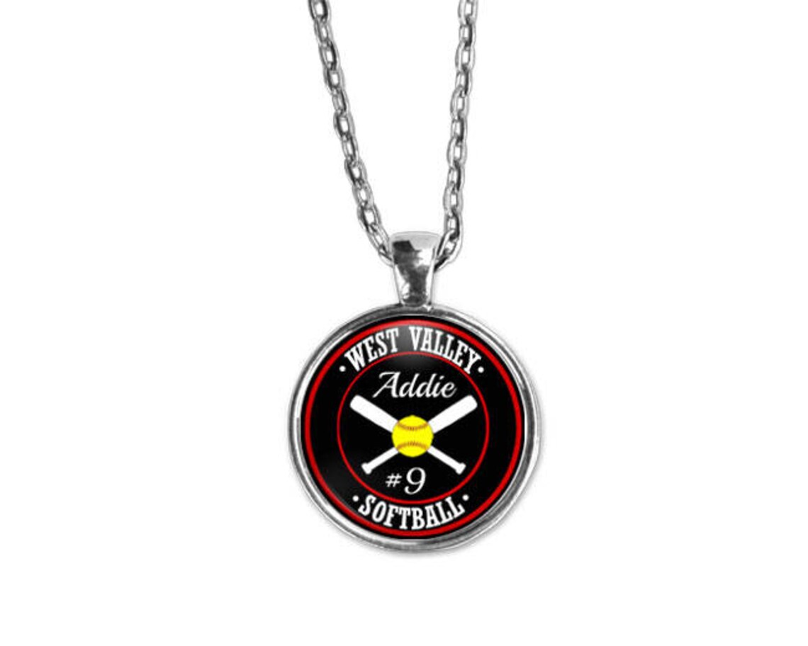 Custom Softball Team Necklace Personalized Softball Gift - Etsy