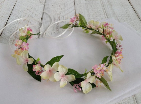 Blush pale pink flower crown Pretty floral crowns Wedding | Etsy