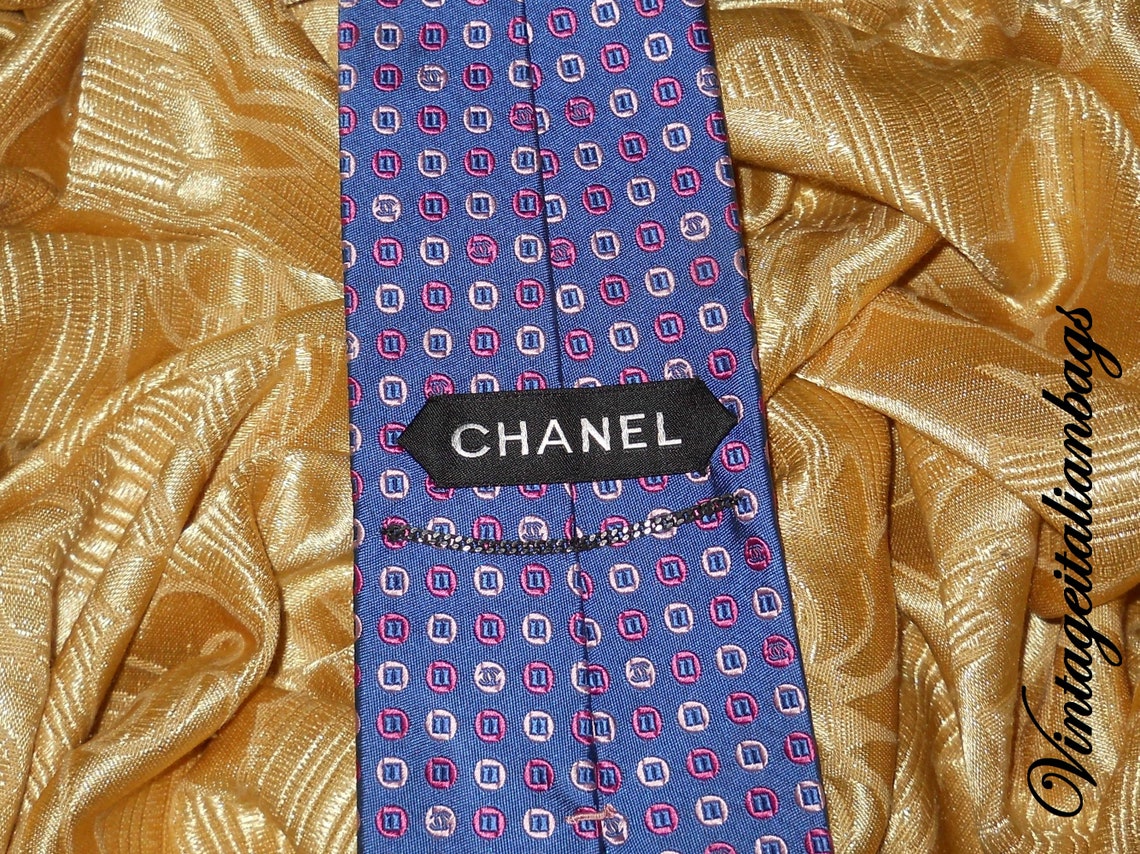 Genuine Vintage Chanel Tie 100% Silk - Etsy