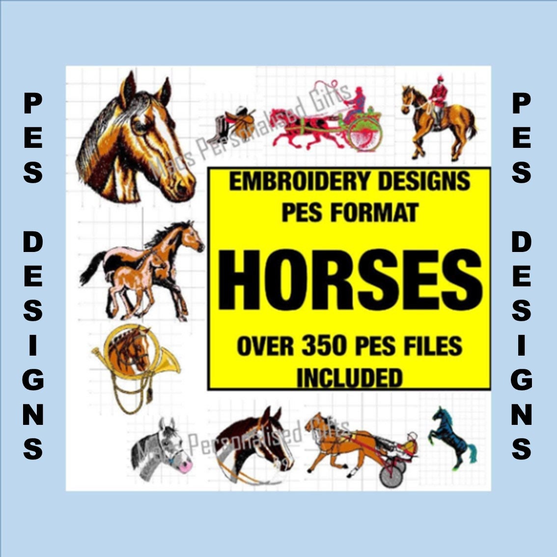 Horses over 350 PES designs Machine Embroidery files instant | Etsy