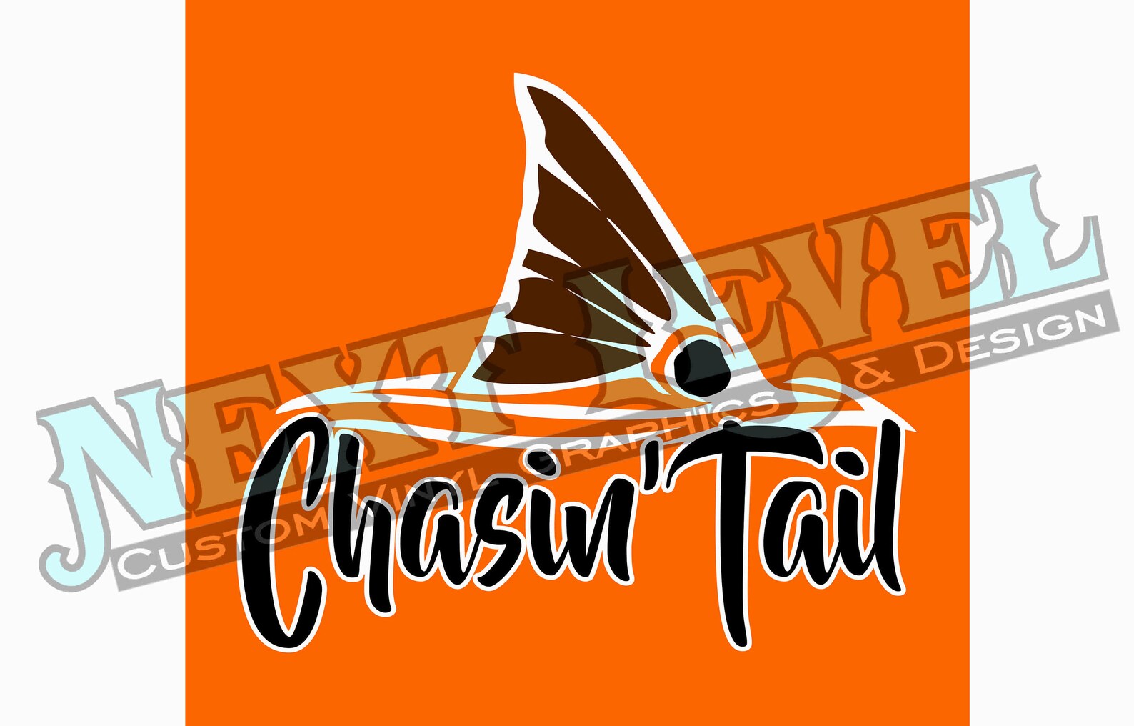Chasin' Tail Red Fish Fin Design SVG EPS JPG Art Download - Etsy
