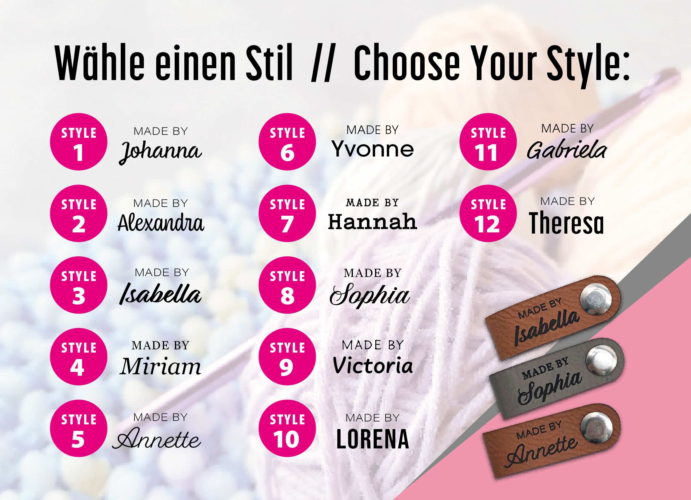 Personalisierte Label mit Chicago Screws / Kunstleder-Label - Etsy.de