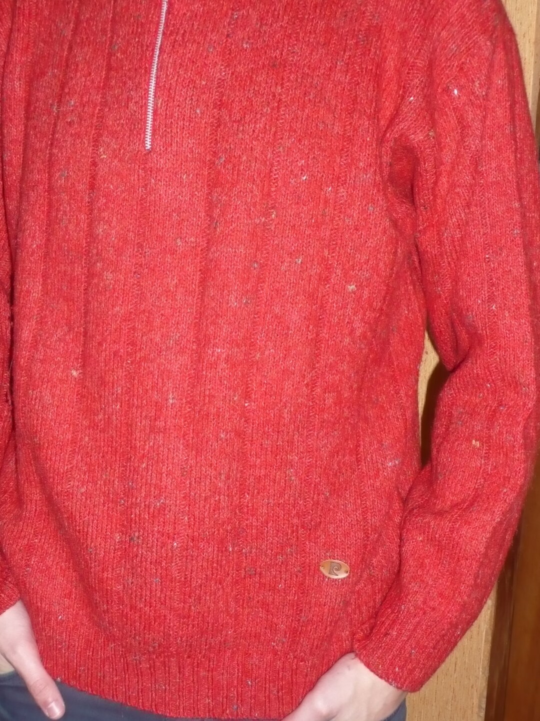 Vintage Pierre Cardin Paris Orange/red Wool Sweater Jumper Pullovers ...