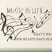 Music is Life That's Why Our Hearts Have Beats Decal, Vinyl Decal, Wall ...
