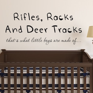 Rifles Racks and Deer Tracks Decal - Boys Room Decal - Kids Decals ...