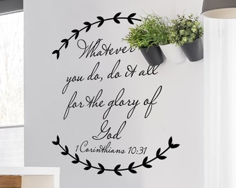 1 Corinthians 10:31 Whatever You Do Do It All for the Glory - Etsy