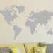 World Map Wall Decal - World Map Decal - Vinyl Wall Art Mural - World ...