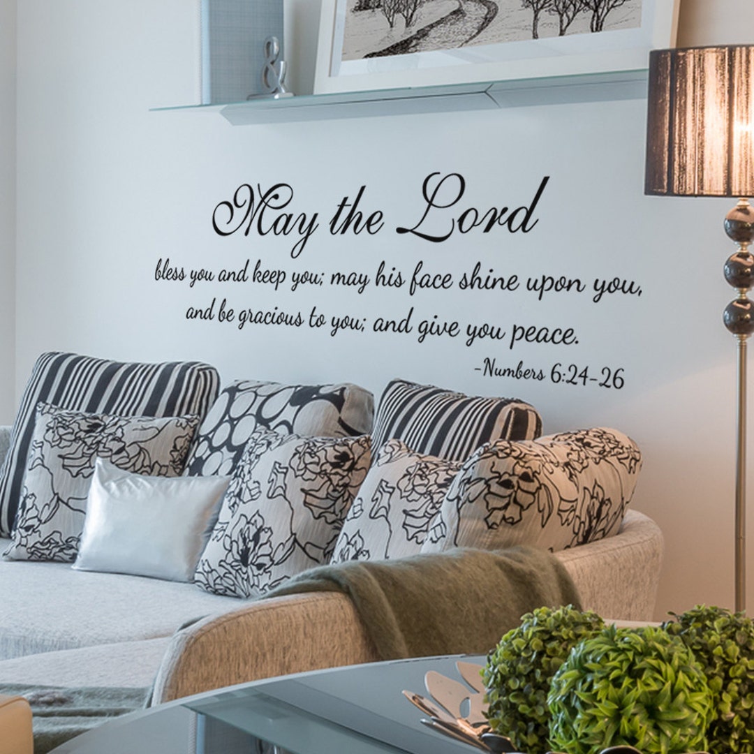 Benediction Verse -numbers 6:24-26- Quote - Wall Decal Custom Vinyl Art ...