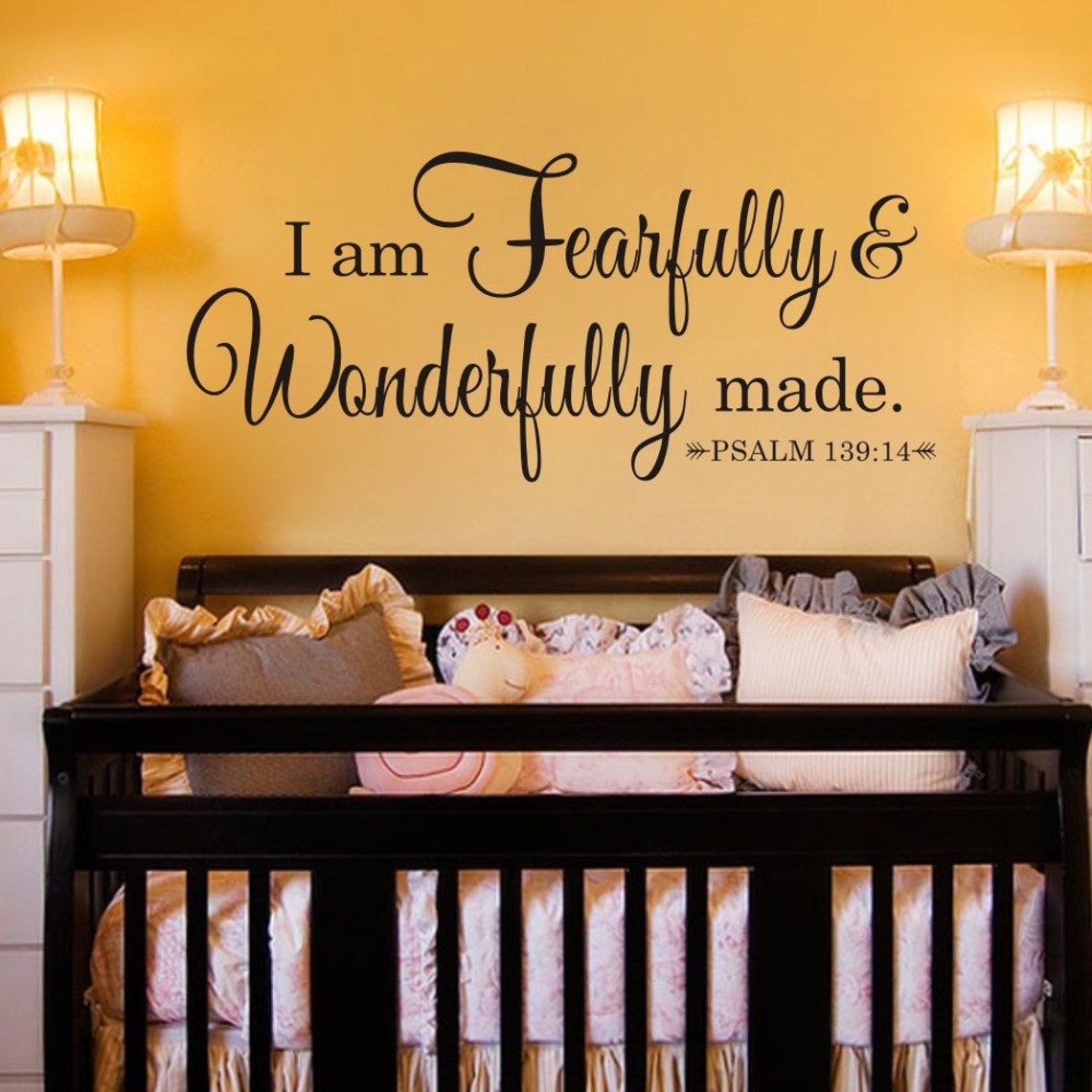 I Am Fearfully and Wonderfully Made Bible Wall Decal - Etsy