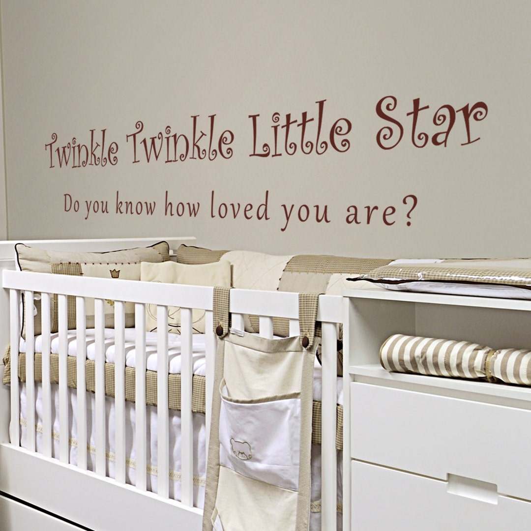 Twinkle Twinkle Little Star Wall Decal Nursery Wall Decal Baby Room ...