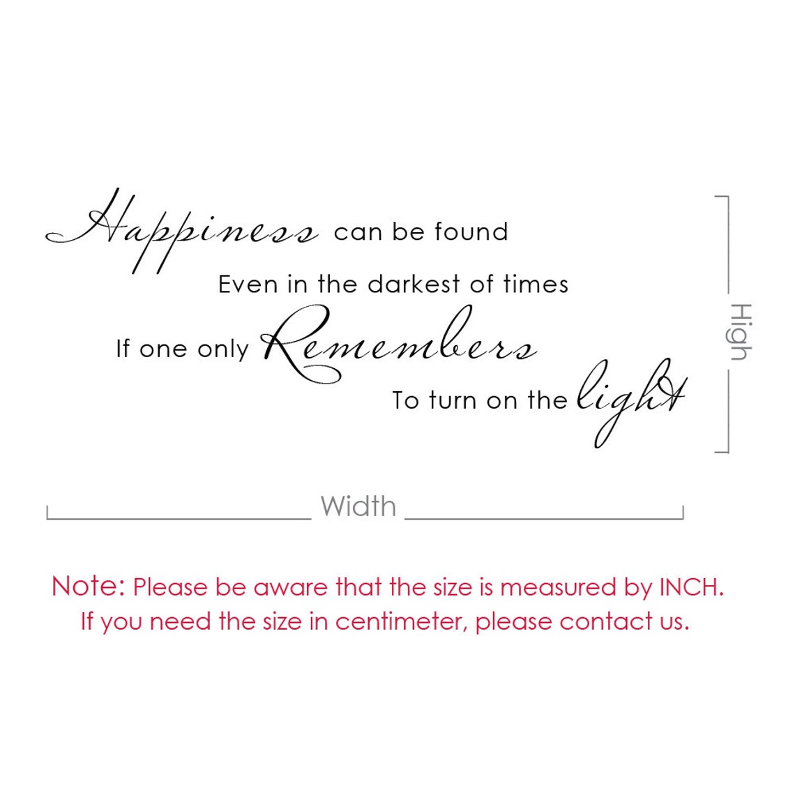 Happiness Vinyl Wall Art Decal Sticker Lettering Saying | Etsy