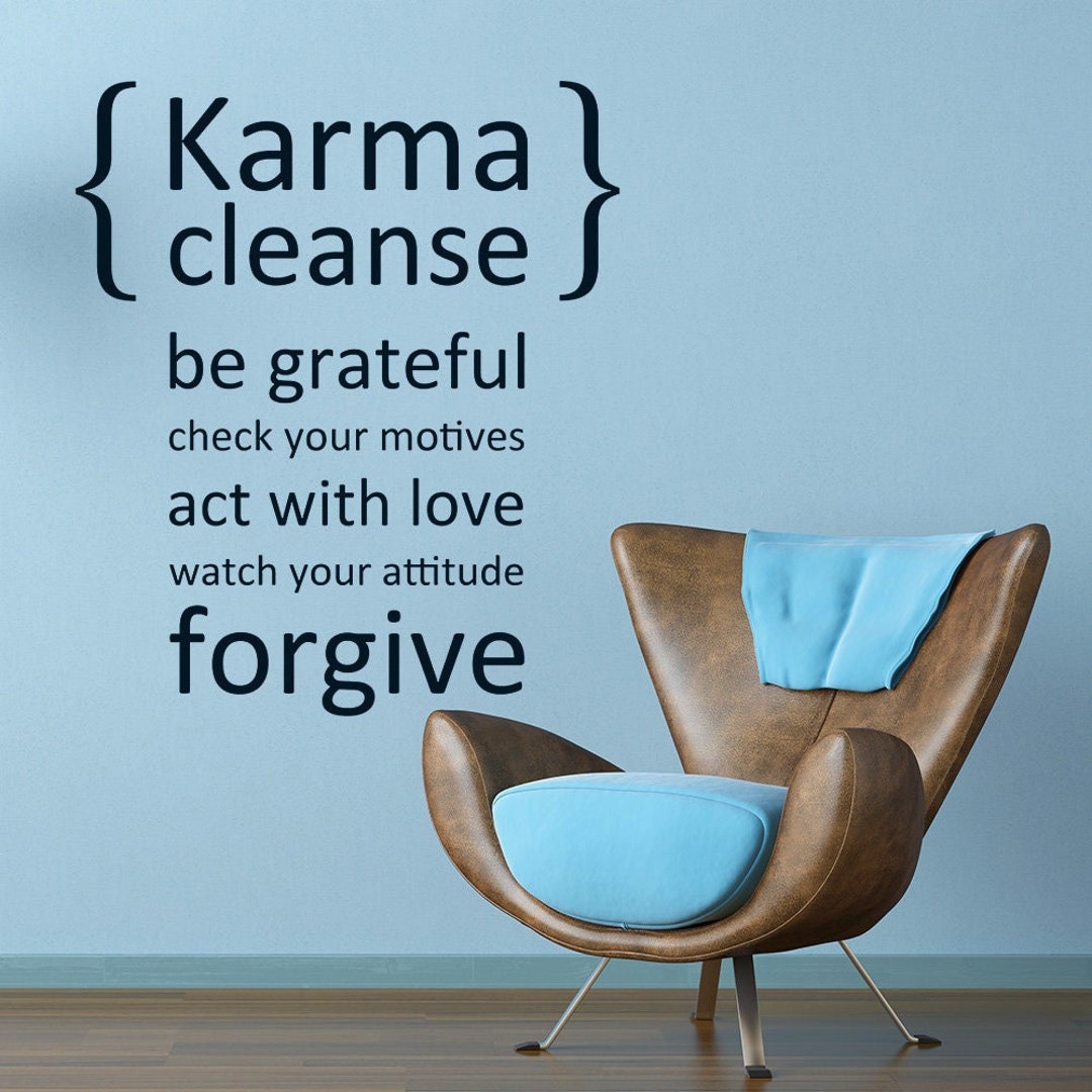 Karma Cleanse Inspirational Quotes Wall Sticker Motivational Quotes ...