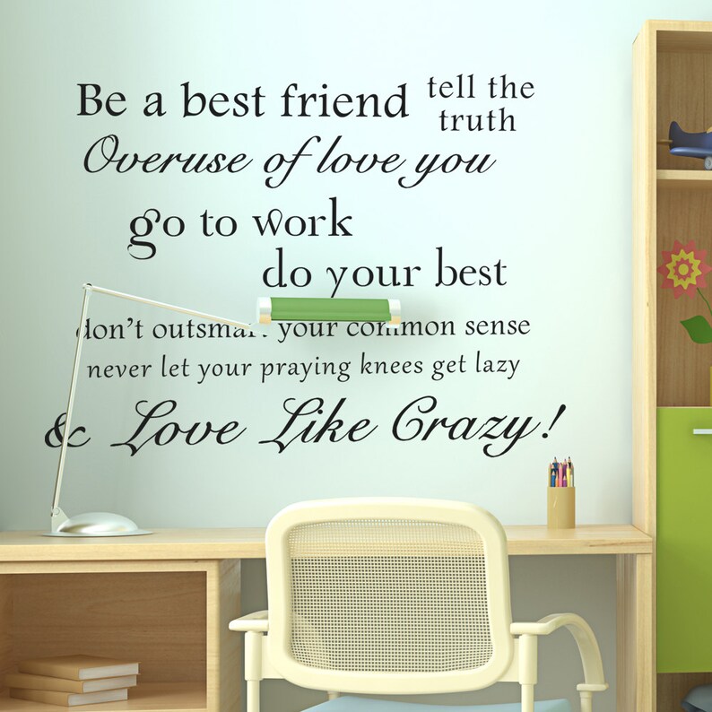 Be A Best Friend Tell the Truth and Overuse I Love You Vinyl - Etsy