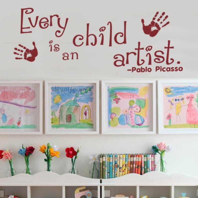 Every Child is an Artist Decal Children Artwork Display - Etsy