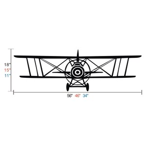 Airplane Wall Decals, Set of Three Planes, Biplane and Single Wing ...