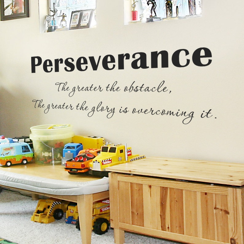 Preseverance Wall Quotes Vinyl Decal Words Inspirational - Etsy