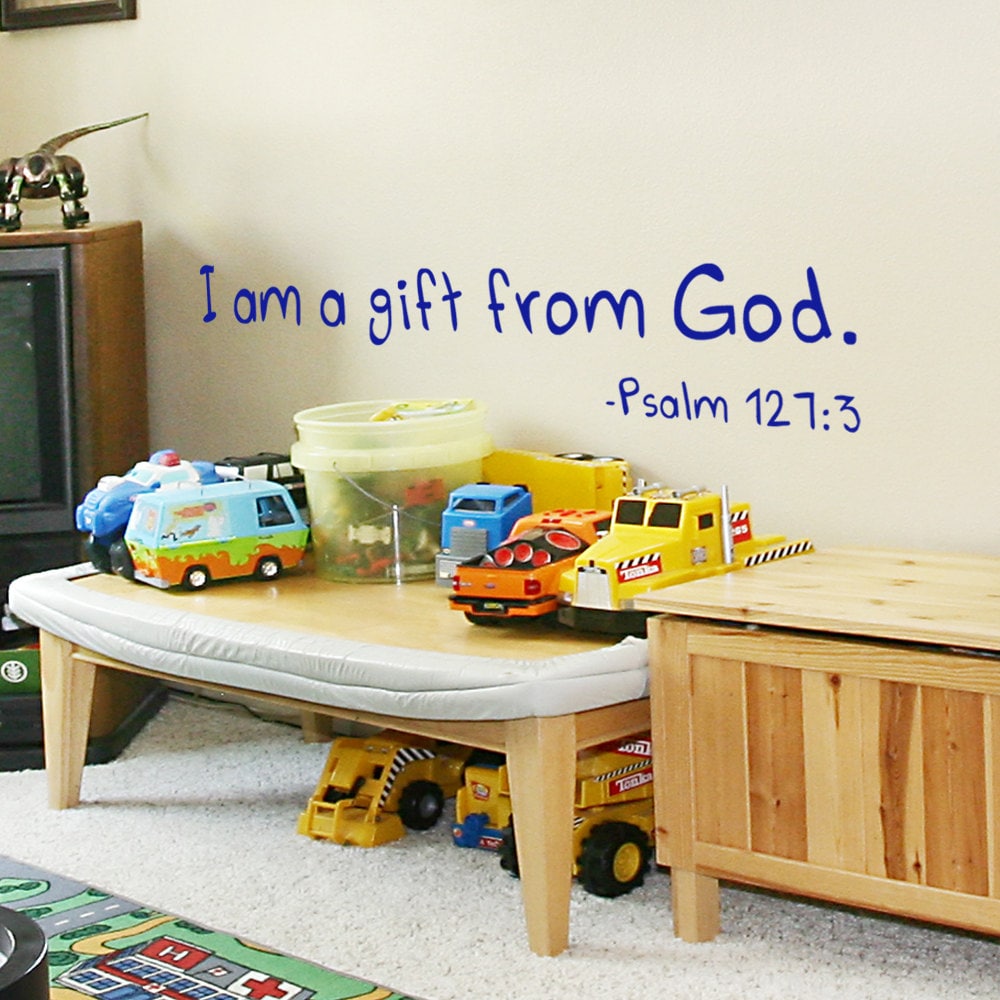 Vinyl Wall Word Sticker - I Am a Gift From God Psalm 127:3 - 118 - Etsy