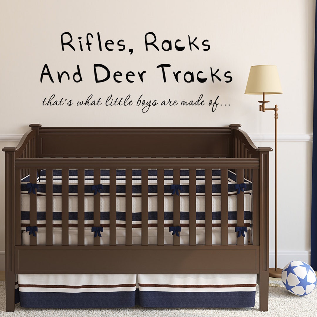 Rifles Racks and Deer Tracks Decal Boys Room Decal Kids Decals Decals ...