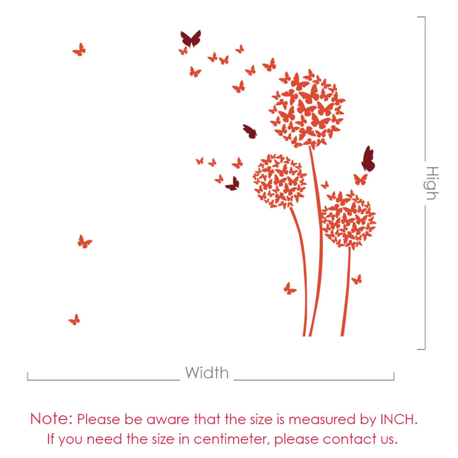 Dandelion Wall Decal Dandelion Wall Art Dandelion Seeds - Etsy