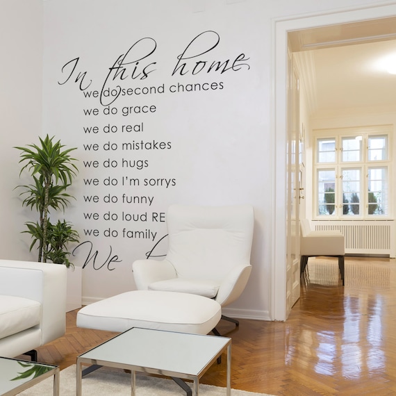 In this House Wall Decal Sticker Art Vinyl Poster Print Sign | Etsy
