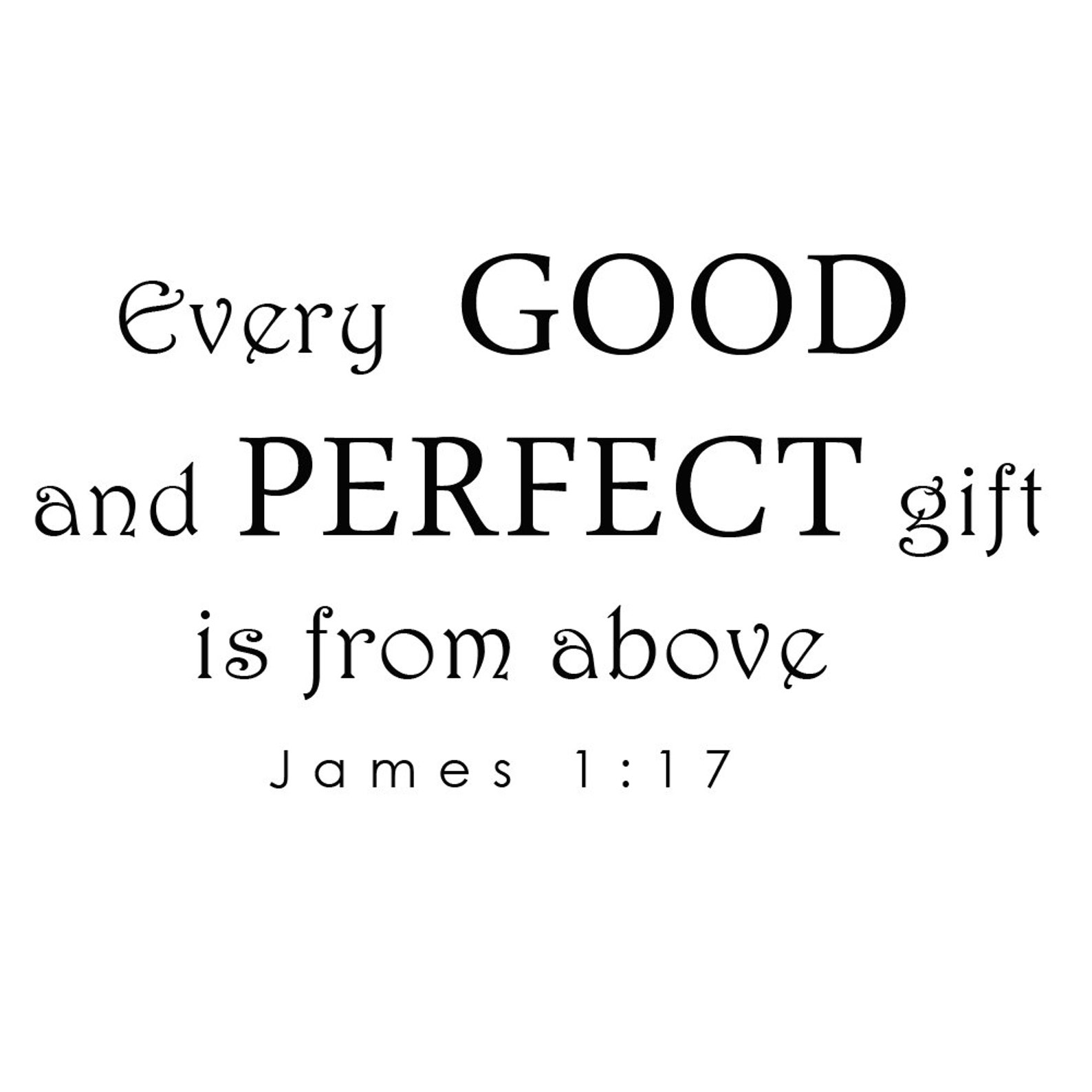 Every Good and Perfect Gift Wall Decal Baby Nursery Wall - Etsy