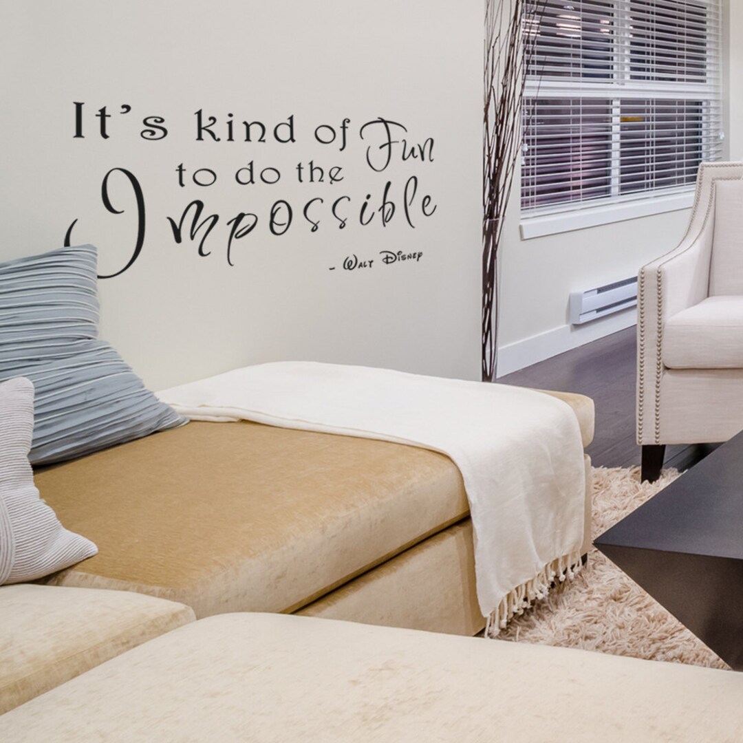 Walt Disney Sayings Vinyl Decal Inspiratioanl Quotes Decor Art 017 - Etsy