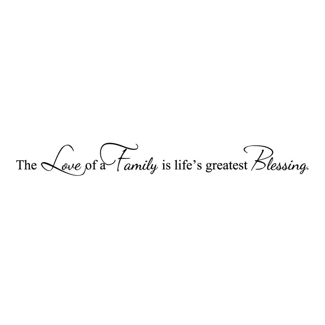 Family Wall Quote Decal the Love of A Family is Life's - Etsy