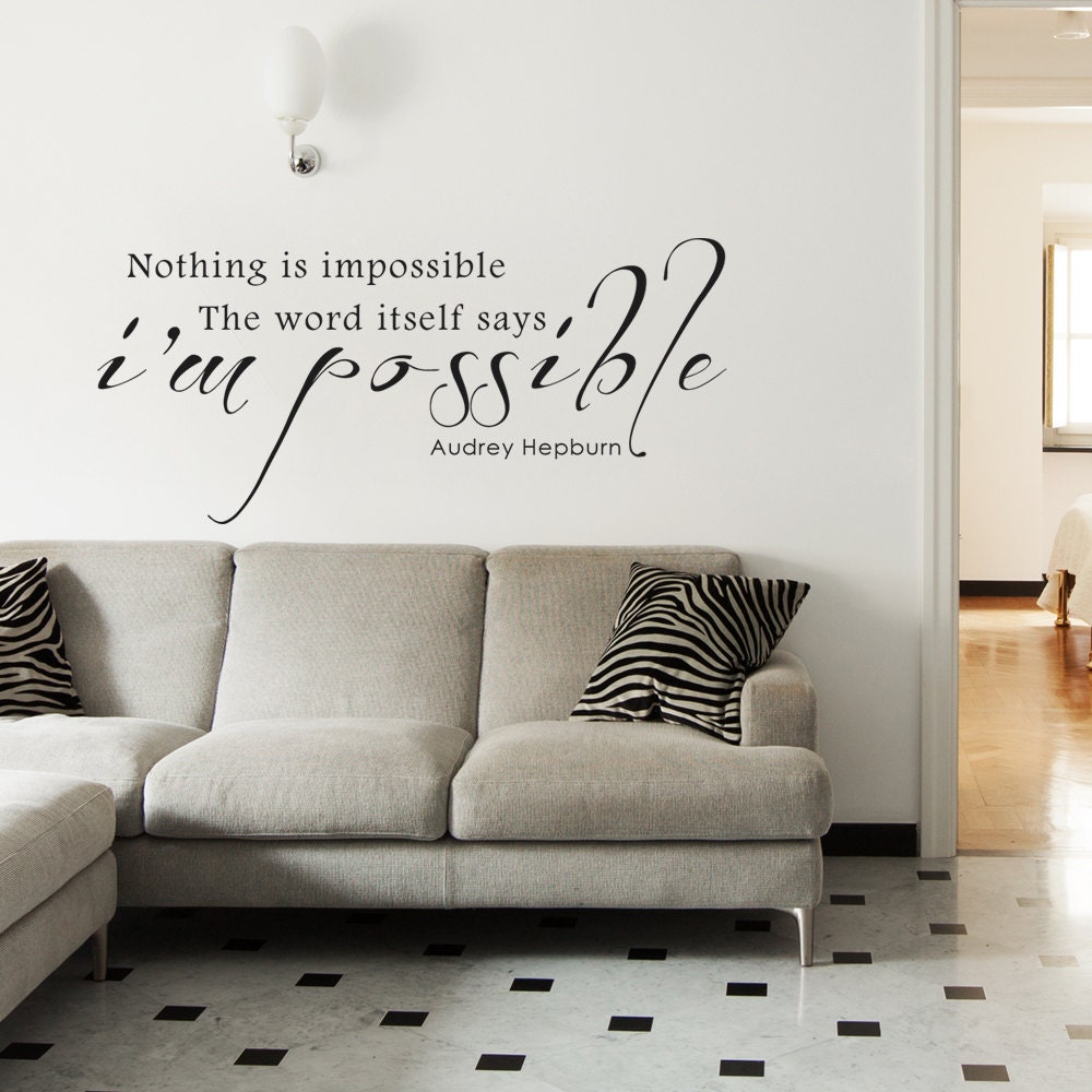 Wall Decal Inspirational Vinyl Decal Quote Art Decor Living - Etsy