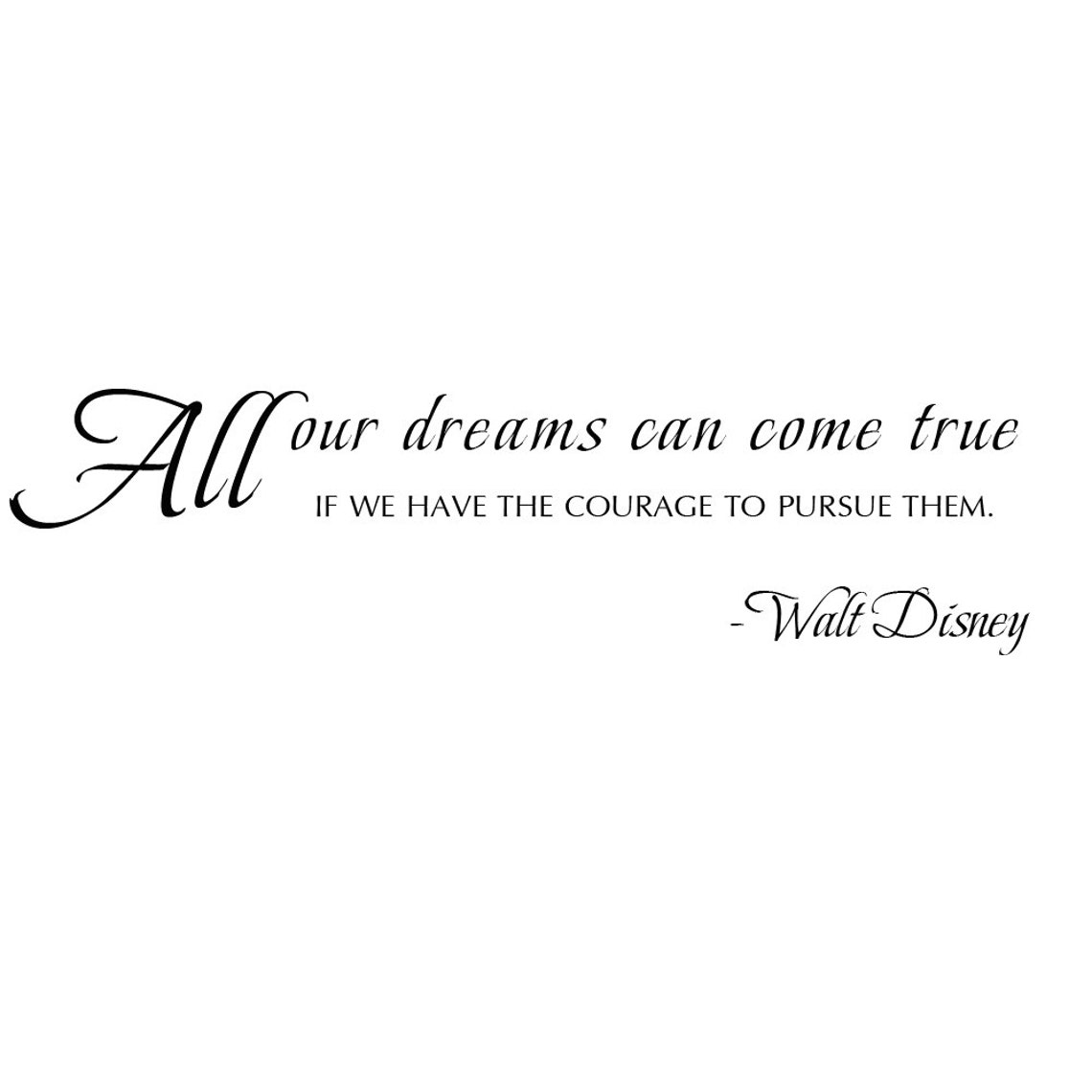 Walt Disney Quotes Motivational Wall Quotes Vinyl Decal | Etsy