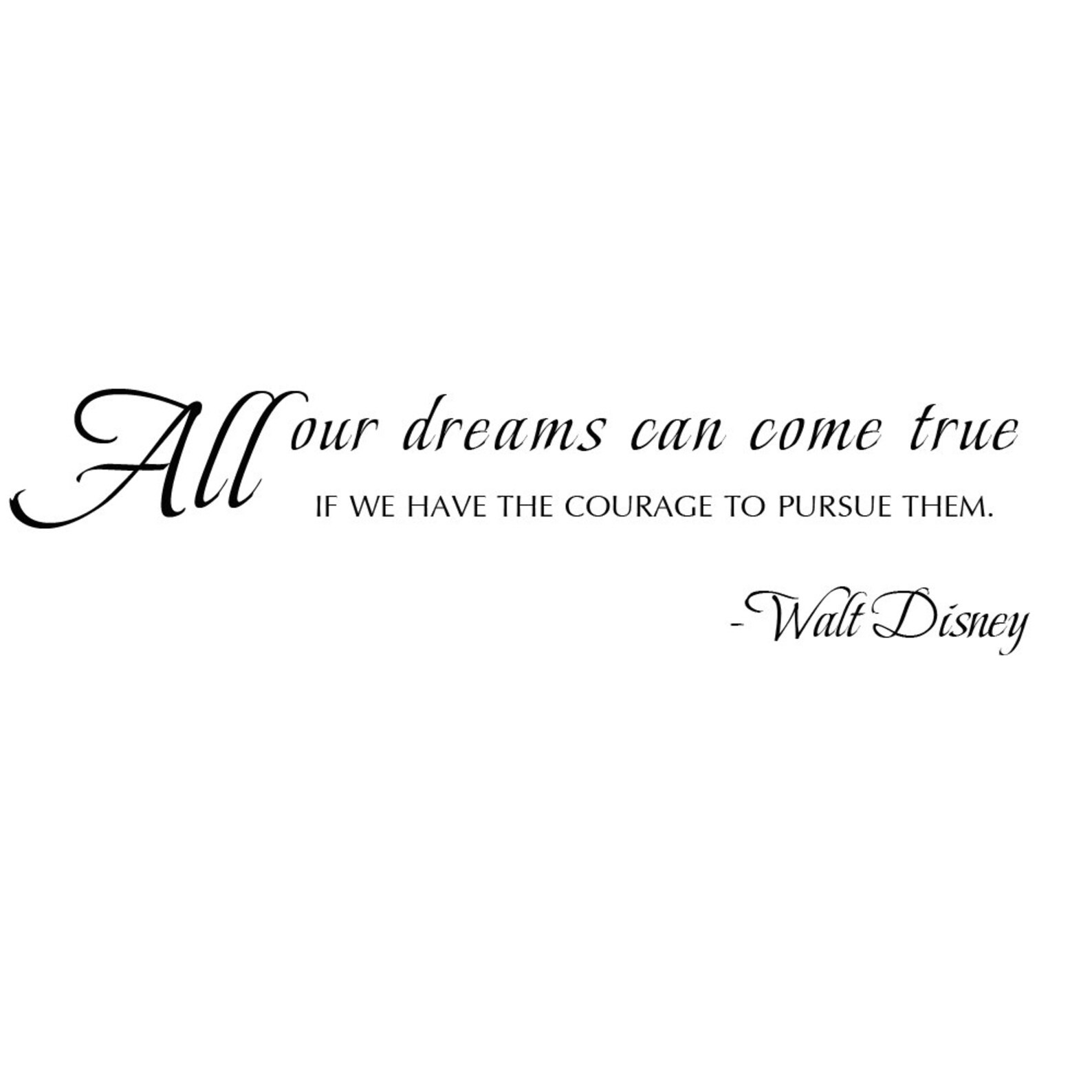 Walt Disney Quotes Motivational Wall Quotes Vinyl Decal | Etsy