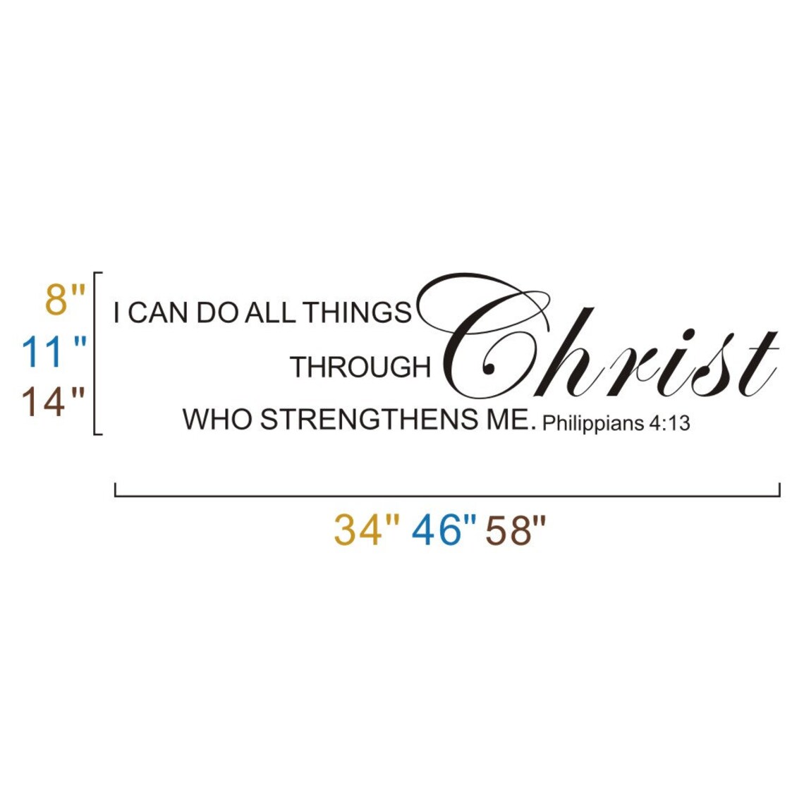 I Can Do All Things Through Christ - Religious Vinyl Wall Stickers ...