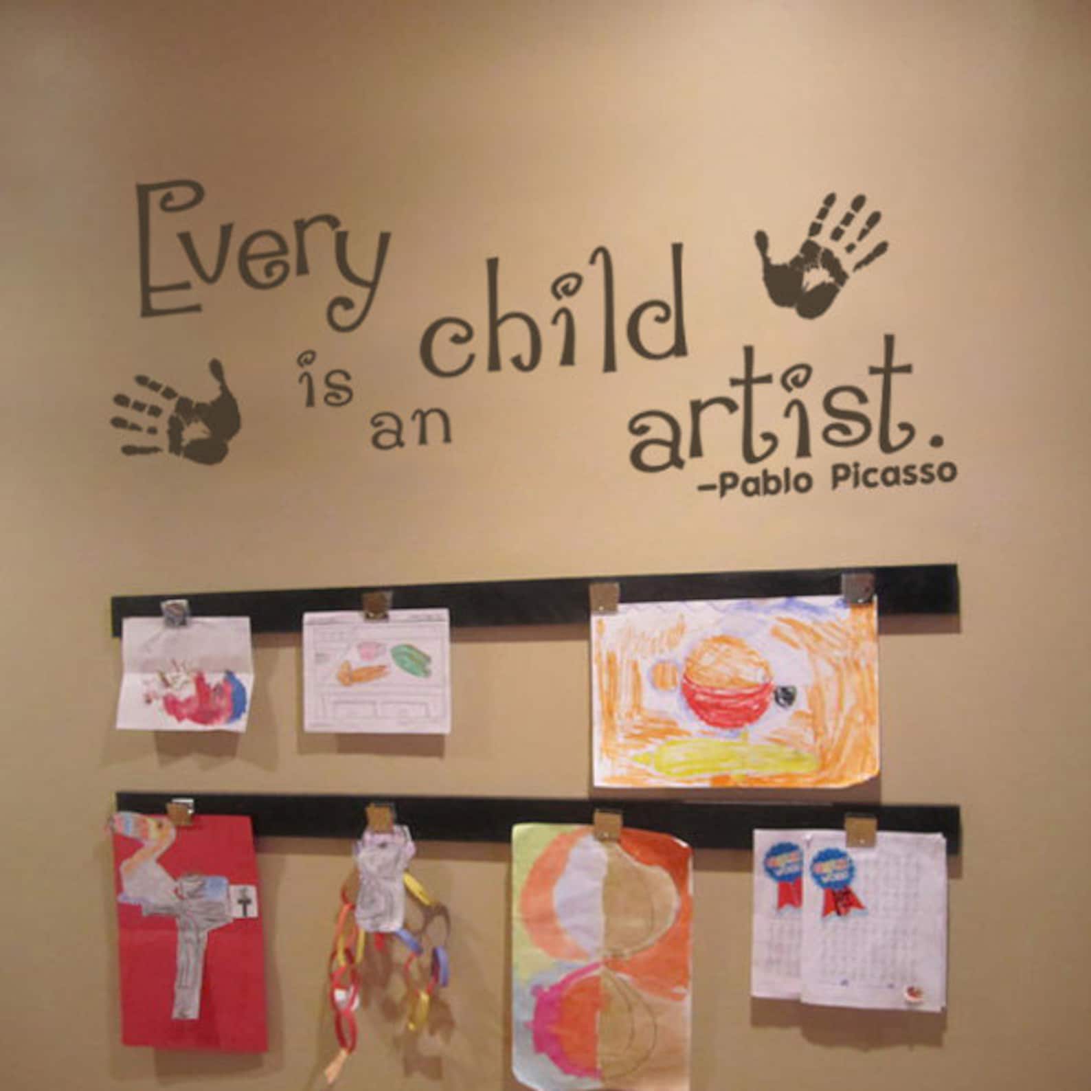 Every Child is an Artist Decal Children Artwork Display - Etsy