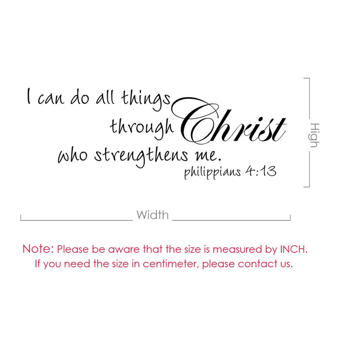 Scripture Wall Decal - I Can Do All Things Through Christ Who ...