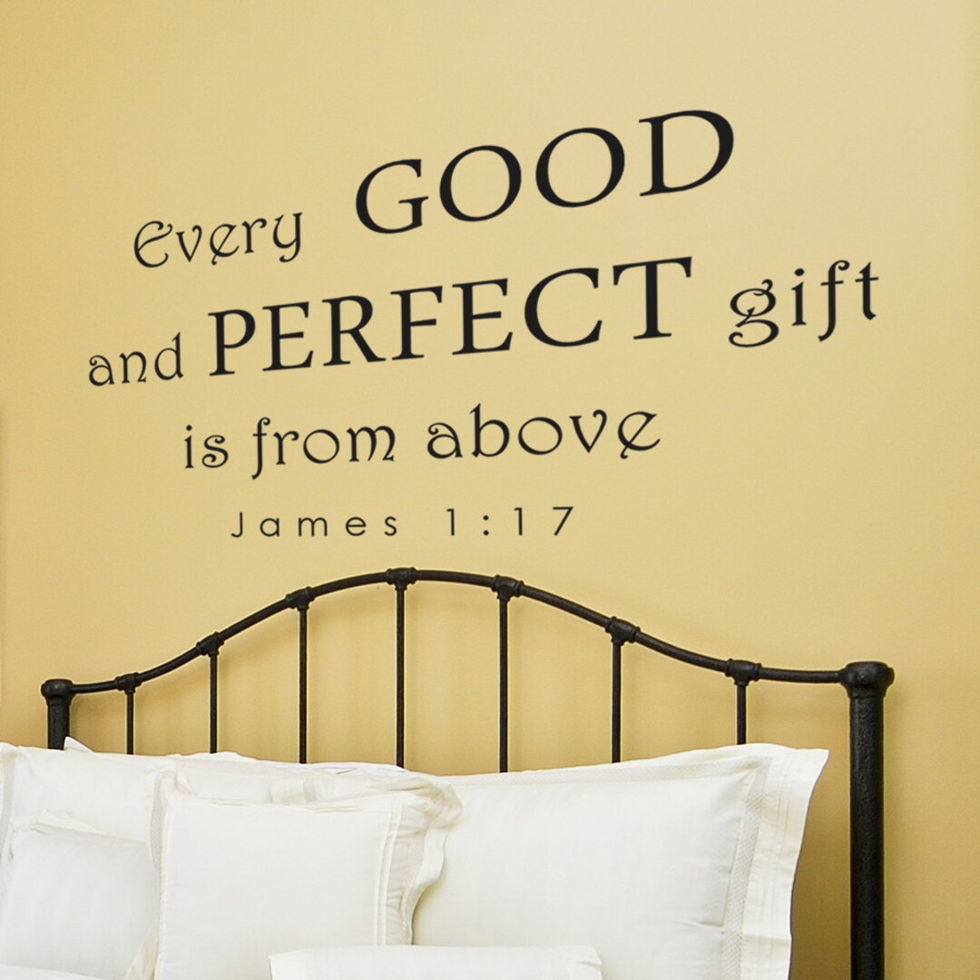 Every Good and Perfect Gift Wall Decal - Baby Nursery Wall Quote ...