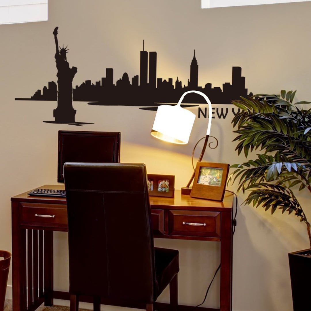 New York City Skyline Wall Decal - NYC Urban Wall Sticker - 190 - Etsy