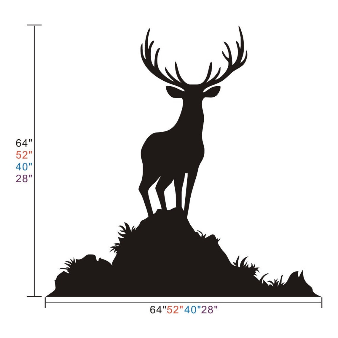 Forest Buck Wall Decal Deer Vinyl Decal Hunter Wall Decor for Living ...