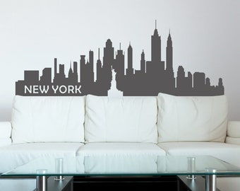 New York Skyline Vinyl Wall Decal or Car Sticker Vinyl - Etsy