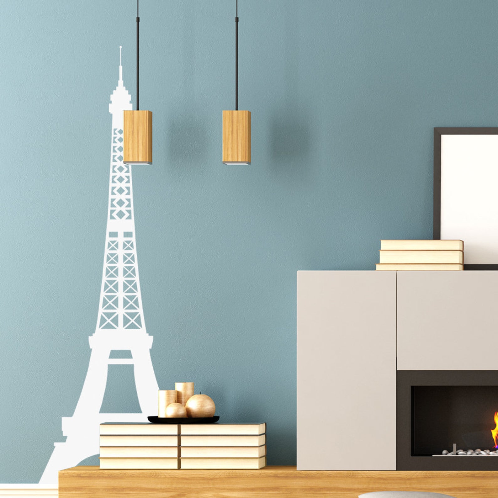 Wall Decal Sticker France Eiffel Tower Europe Paris City View | Etsy