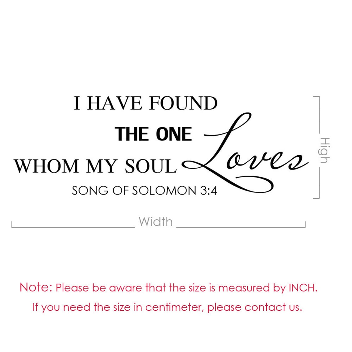 Song of Solomon Quotes Love Vinyl Wall Decal Wall Stikcers for - Etsy