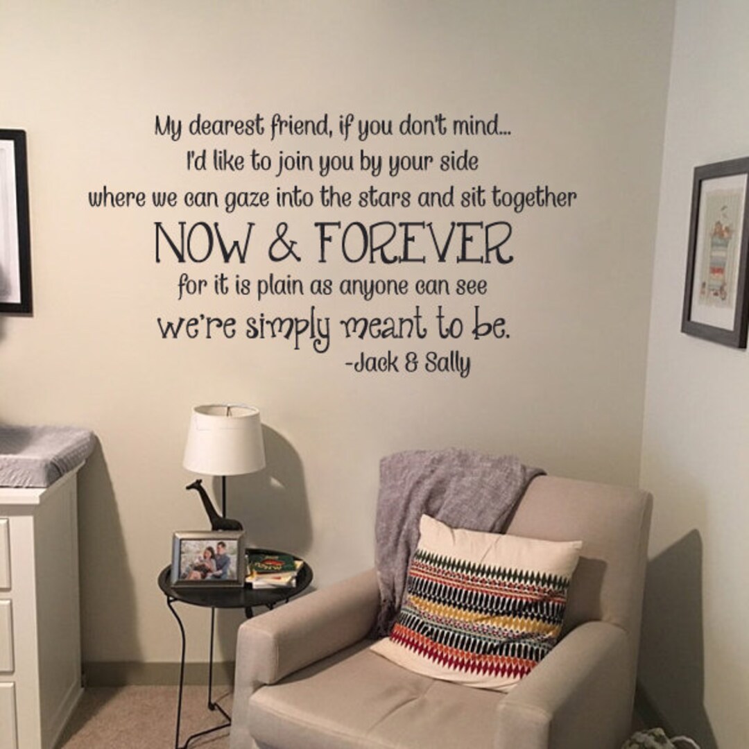 Sally and Jack Decal Inspirational Vinyl Quotes Love Romantic Decal ...