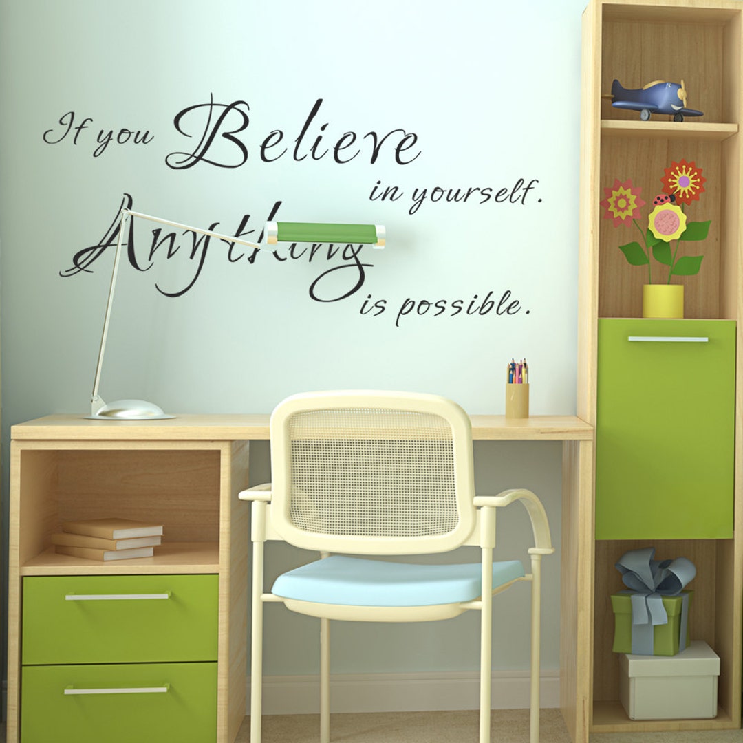 Anything is Possible - Vinyl Wall Decal Quotes Inspired Wall Words Art ...