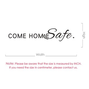 Come Home Safe- Front Door Decal Vinyl Lettering Wall Decals Words ...