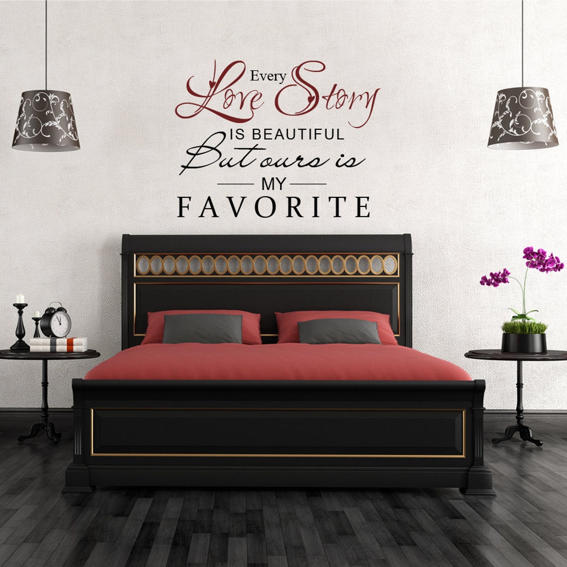 Every Love Story is Beautiful Romantic Vinyl Wall Quotes | Etsy