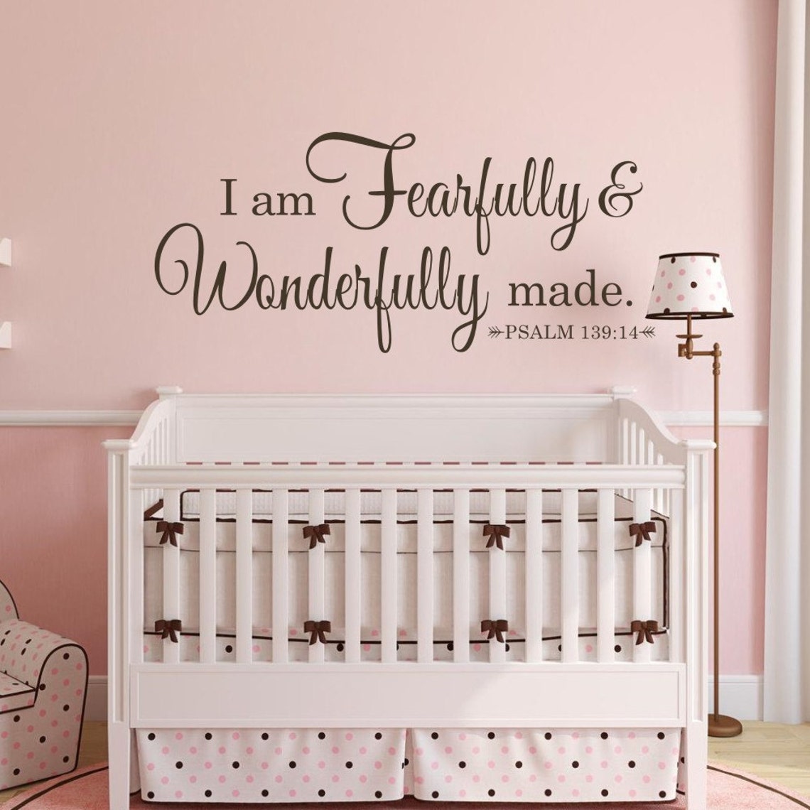 I Am Fearfully And Wonderfully Made Bible Wall Decal | Etsy